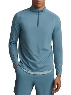 RHONE Rhone Rise Quarter Zip Pullover Blue Stone