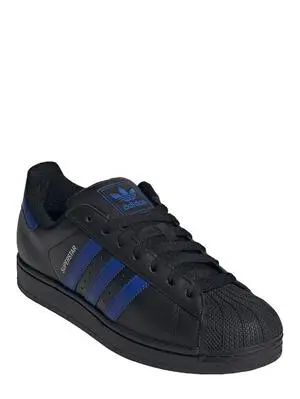 Adidas Adidas Gender Inclusive Superstar II Sneaker Black/ Semi Lucid Blue/ White