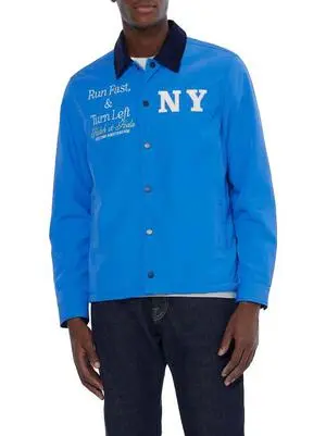 Scotch & Soda Embroidered Satin Club Jacket - League Blue
