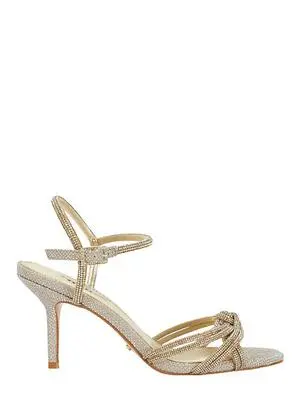 DUNE Diamante-embellished Heeled Sandals - Gold Plain Synthetic