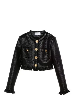 Giuseppe Di Morabito Bouclé Cropped Jacket - Black