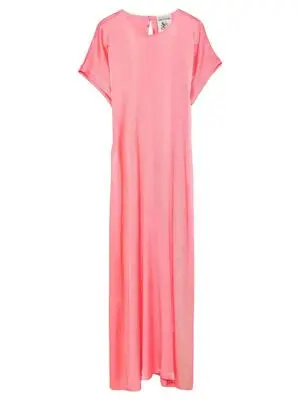 SEMICOUTURE Satin Maxi Dress - Pink