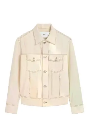 Ami Cotton Trucker Jacket - Neutrals