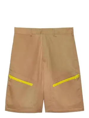 MSGM MSGM Contrasting-Trim Shorts Neutrals