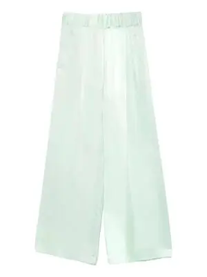 SEMICOUTURE Satin Trousers - Green