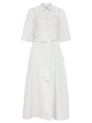 P.a.r.o.s.h Cioccolato Maxi Shirt Dress - Grey