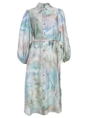 Zimmermann Illuminate Shirtdress - Blue