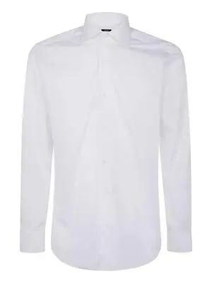 BARBA NAPOLI Spread Collar Shirt - White