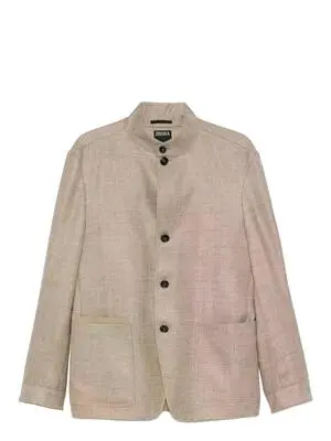 Zegna Slub-texture Blazer - Neutrals