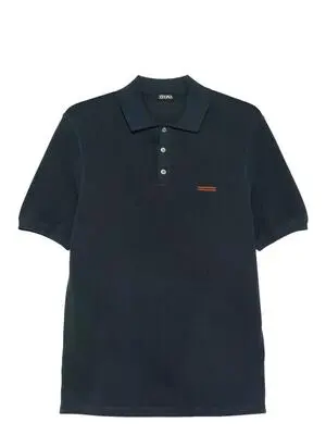Zegna Cotton Polo Shirt - Blue