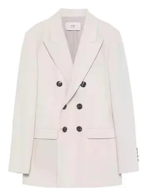 Ami Double-breasted Blazer - Neutrals