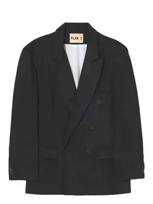 Plan C Double-breasted Blazer - Black