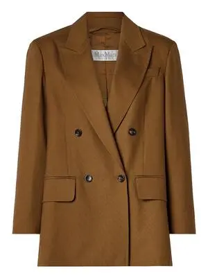 Max Mara Palanca Double-breasted Wool-blend Blazer - Brown
