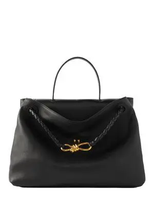 Bottega Veneta Ciao Ciao Medium Intrecciato Leather Tote - Black