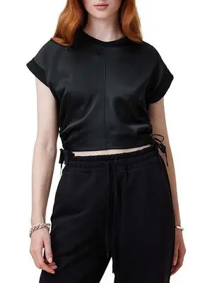 ALLSAINTS Mira Satin Tee - Black