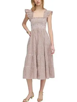 Hill House Home Hill House Home Ellie Nap Dress Cognac Gingham