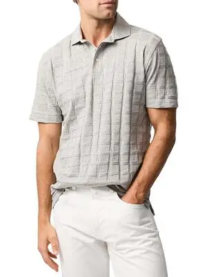 Rodd & Gunn Rosskeen Jacquard Regular Fit Polo Shirt - Smoke