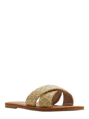 Roxy Andreya Raffia Slide Sandal - Open Natural