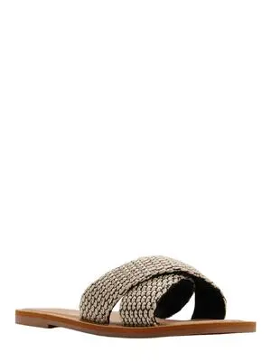 Roxy Andreya Raffia Slide Sandal - Other Black