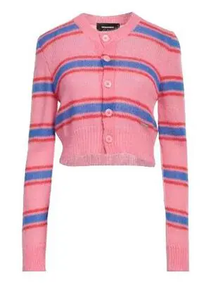 Dsquared2 Cardigan In Mohair, Wool And Polyamide - Pink