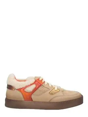 Santoni Leather Low-top Sneakers - Beige