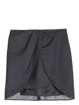 OFF-WHITE™ Mini Flared Pinstriped Skirt - Grey