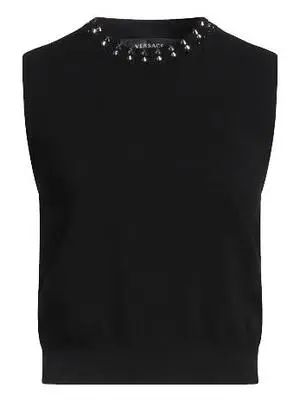 Versace Knitted Sleeveless Top - Black