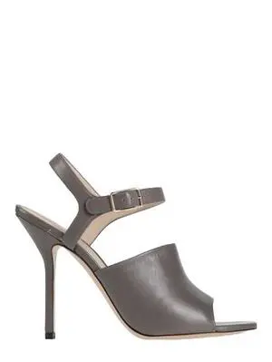 Giorgio Armani Leather Sandals - Grey