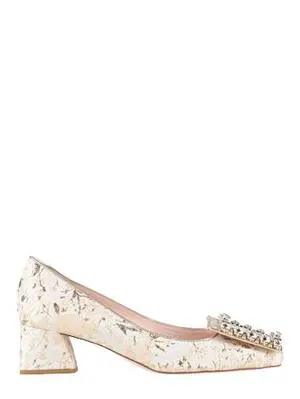 ROGER VIVIER Pumps With Brocade And Crystal Embellishments - White