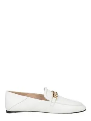 TOD'S Loafers In Leather With Appliqués - White