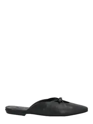 By Far Leather Mules - Black