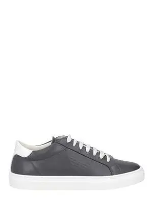 Emporio Armani EMPORIO ARMANI Leather Sneakers Lead