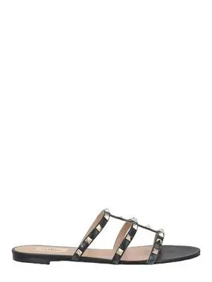 Valentino Garavani Sandals With Appliqués And Studs - Black