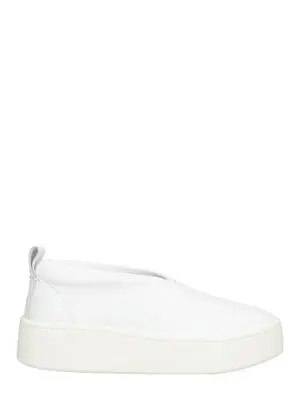 JIL SANDER Leather Slip-on Sneakers - White