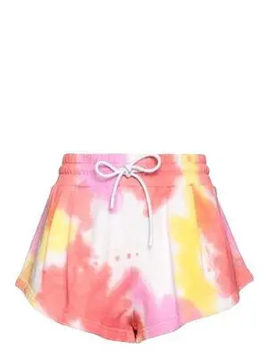 MSGM Cotton Tie-dyed Shorts - Pink