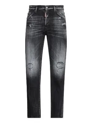 Dsquared2 Tapered Jeans With Brand Logo - Black