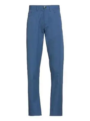 Isaia Twill Cotton Pants Blue