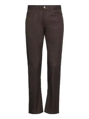 Isaia Twill Cotton Pants Brown