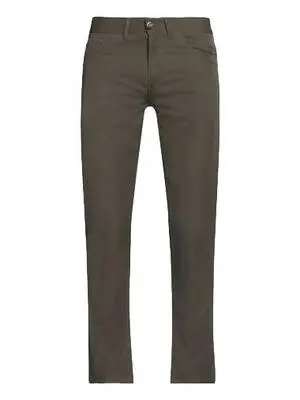 Isaia Twill Cotton Pants Green