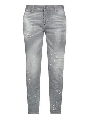 Dsquared2 Tapered Jeans With Brand Logo - Grey