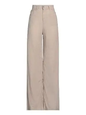 Emporio Armani Wide Leg Linen Pants - Beige