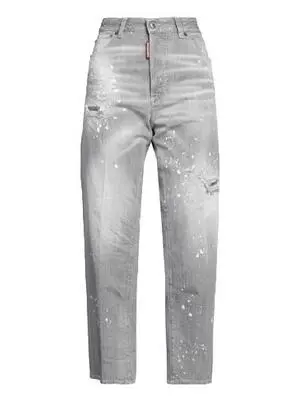 Dsquared2 Straight-leg Jeans With Distressed Detail - Grey
