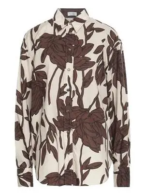 Brunello Cucinelli Floral Print Shirt - Brown