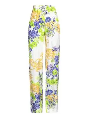 Versace Floral-print Tapered Pants - White