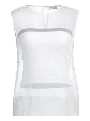 Brunello Cucinelli Ivory Top With Appliqués - White