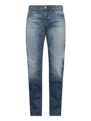 Armani Exchange Straight-leg Jeans With Logo - Blue