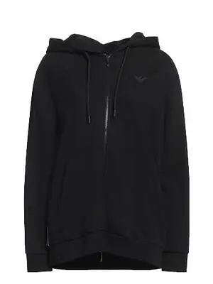 Emporio Armani Cotton-blend Hooded Sweatshirt - Black