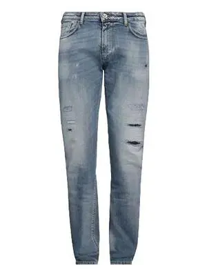 Emporio Armani Straight-leg Jeans With Distressed Details - Blue