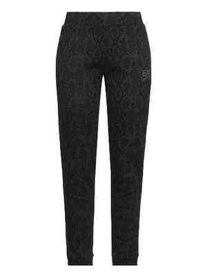 EA7 Track Pants With Snakeskin Print - Black