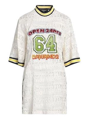 Dsquared2 Short Sleeve Crewneck Dress - Ivory